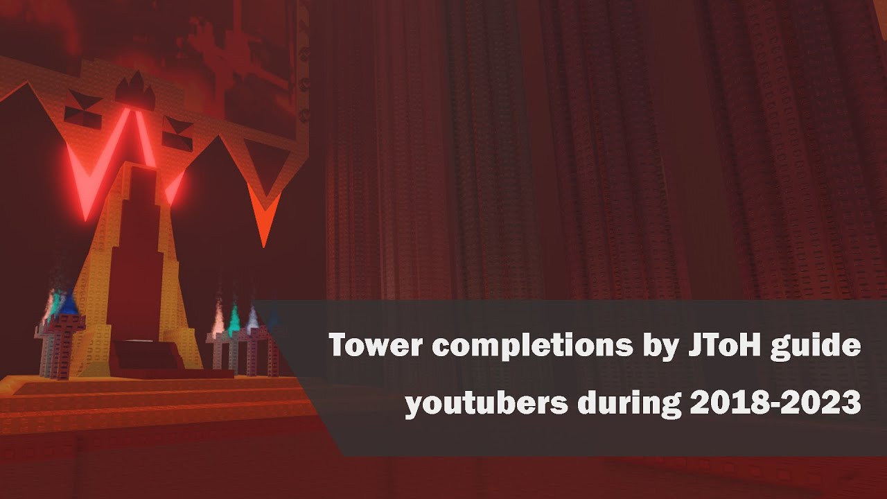 JToH Fun Facts - Tower completions by JToH guide youtubers during 2018 ...
