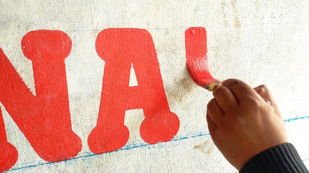 wall writing art english / school wall painting designs / high school ...