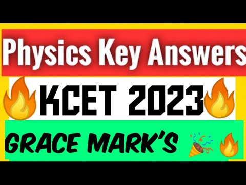 KCET Physics answer Key 2023 | Complete solutions | KCET Answer Keys ...
