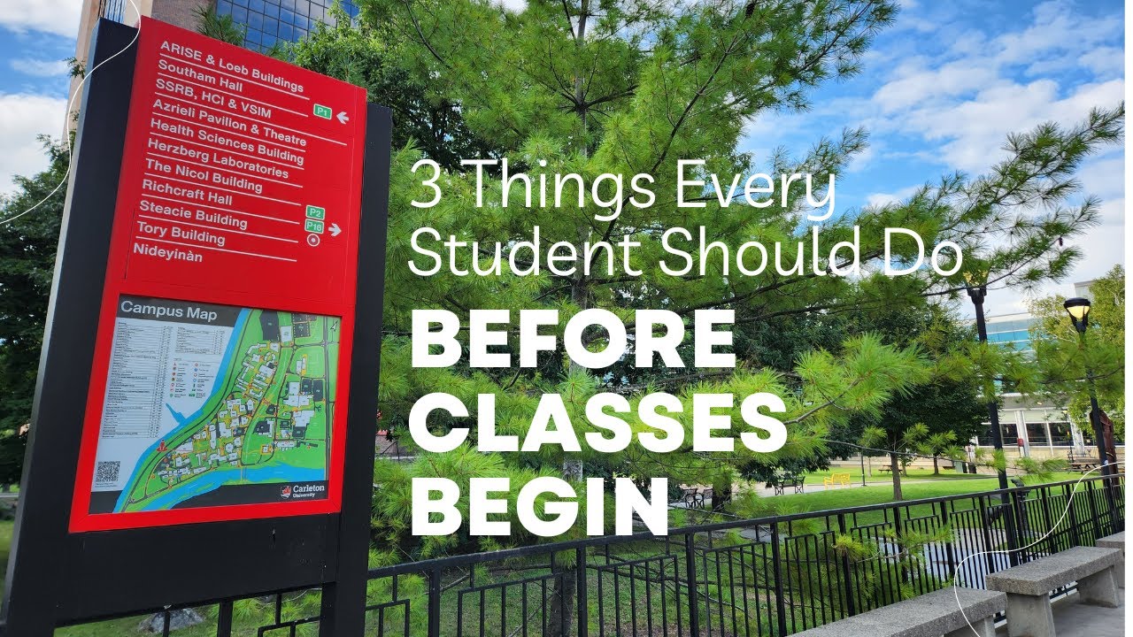 3 Things Every Student Should Do Before Classes Begin - YouTube