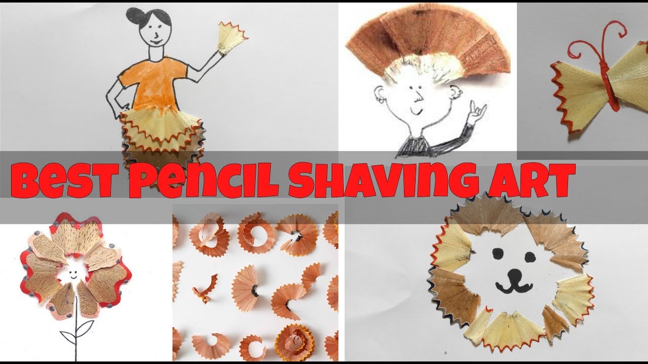 Pencil Waste Turn into Art | Best Pencil Shaving Art - YouTube