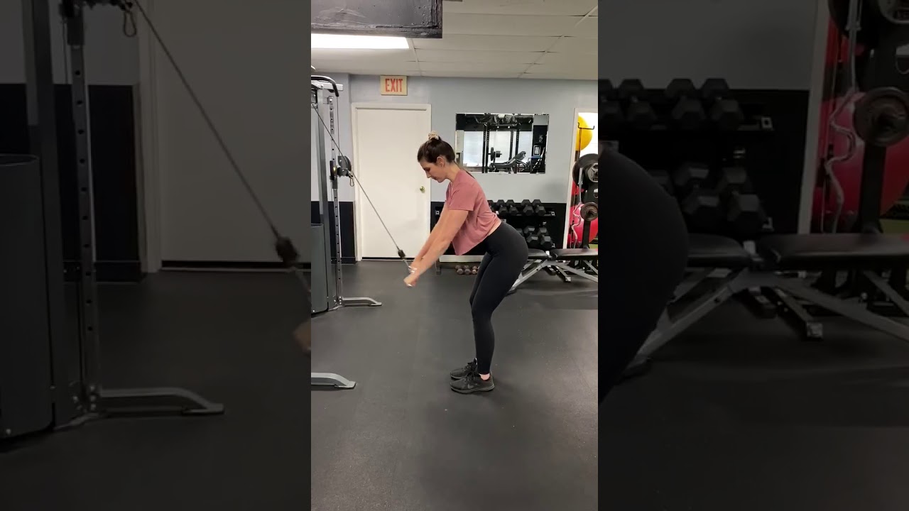 Cable Lat Push Downs - YouTube