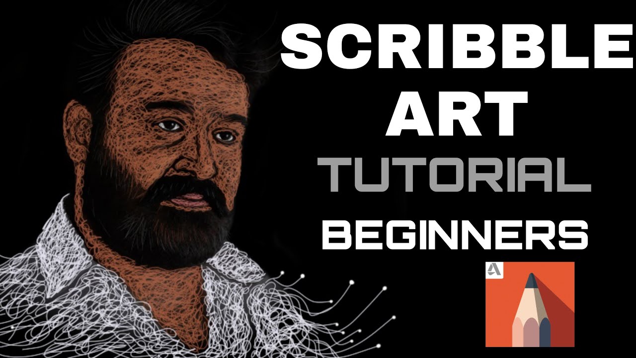 HOW TO DRAW SCRIBBLE ART | SCRIBBLED ART BEGINNERS | MOHANLAL ...