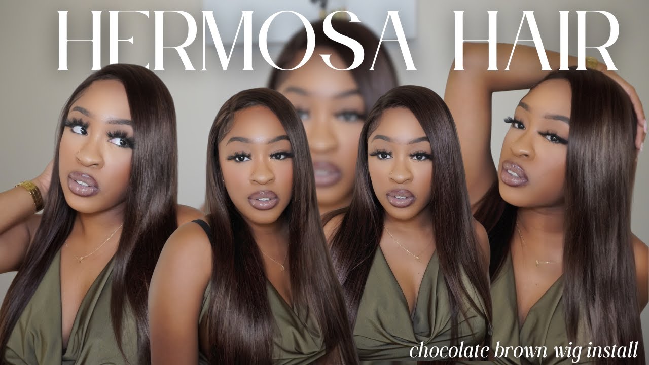 THE PERFECT CHOCOLATE BROWN WIG INSTALL ♡ | HERMOSA HAIR - YouTube