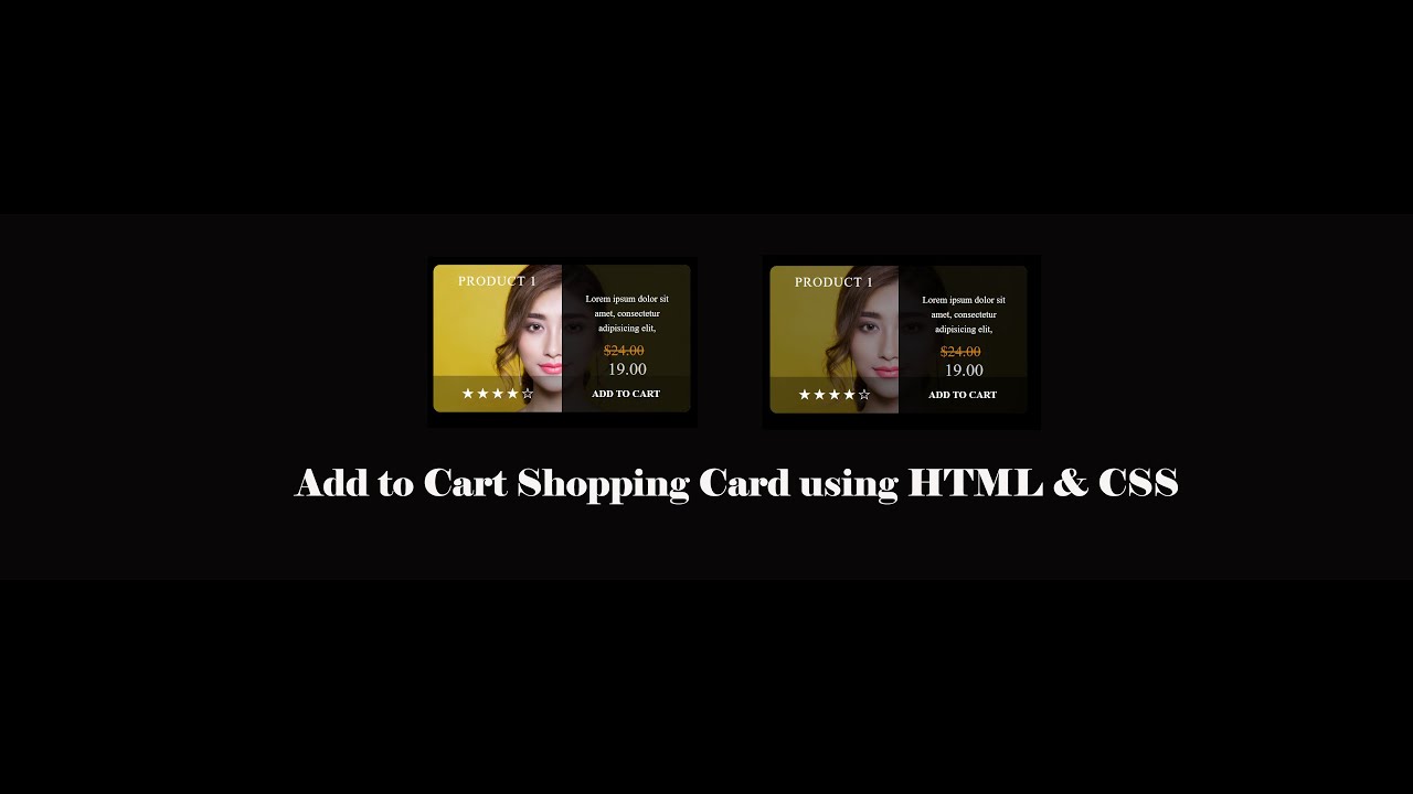 how to create Add To Cart Shopping Card using HTML and CSS - YouTube