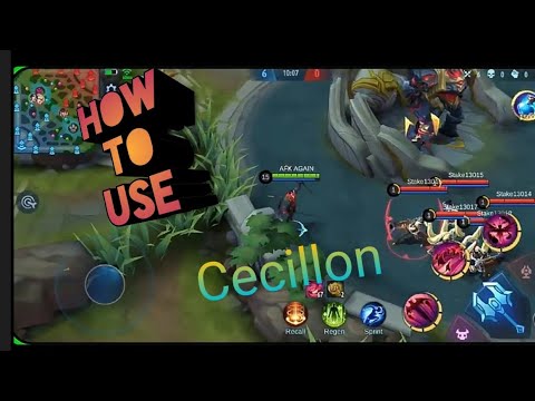 How to use cecillon in mobile legends - YouTube