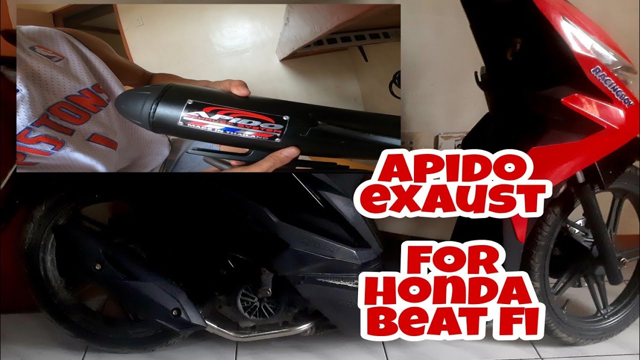 apido exaust pipe for honda beat fi - YouTube