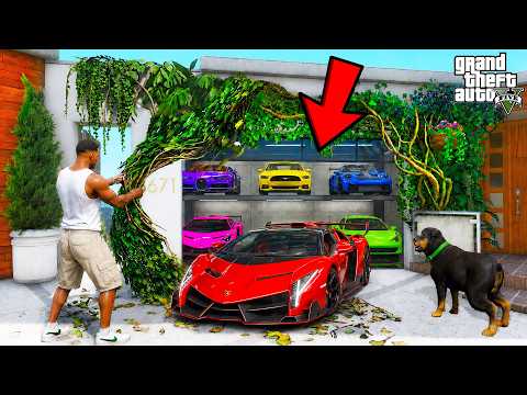 Franklin Builds a Hidden Supercar Garage in GTA 5 | SHINCHAN and CHOP