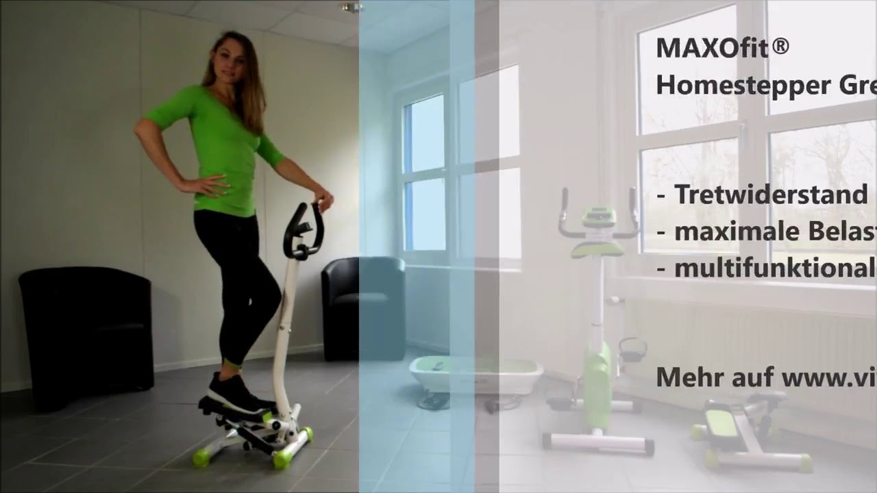 MAXOfit® Homestepper Greenline MF-15 mit Handgriff - YouTube