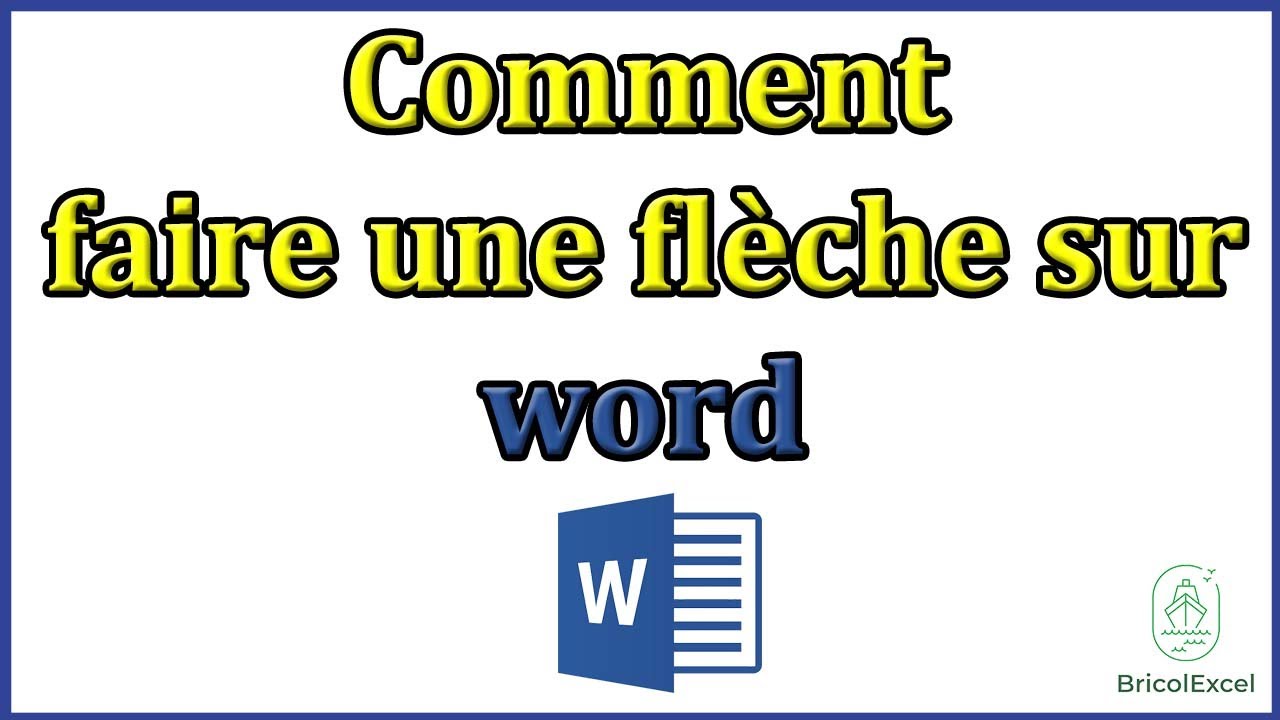 Comment faire une flèche sur word - YouTube