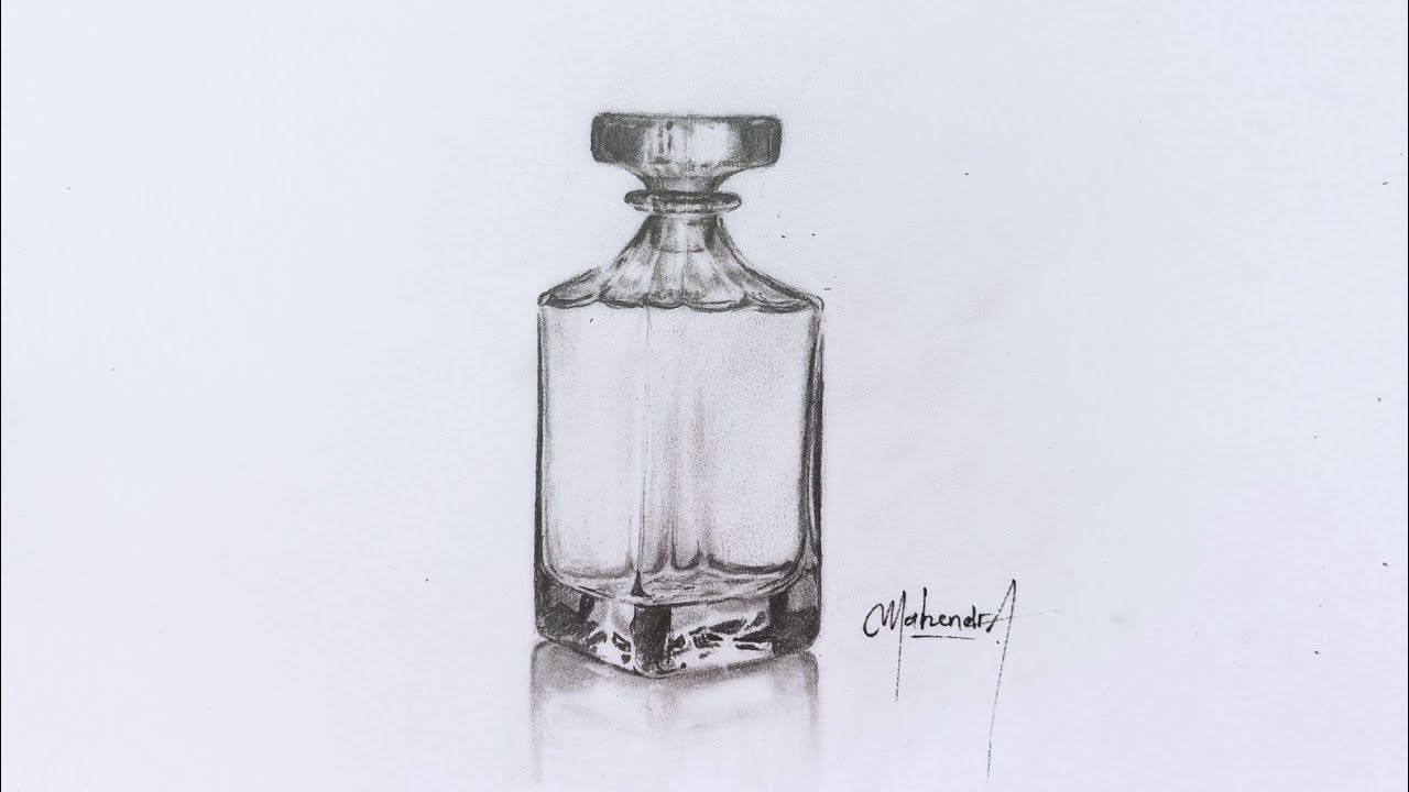 kok gampang gambar botol parfum // easy draw Perfume bottle #drawing # ...
