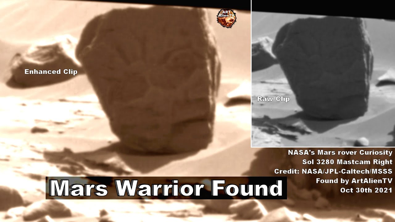 Mars Warrior Found: Sculpted Stonework. ArtAlienTV - YouTube