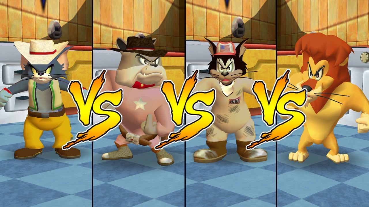 Tom and Jerry in War of the Whiskers HD Tom Vs Butch Vs Spike Vs Lion ...