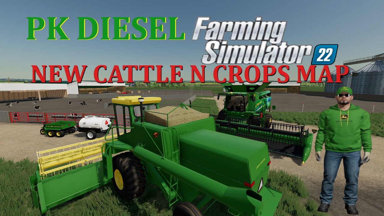 NEW CATTLE AND CROPS 4X MAP FS22 TOUR NEW JD S700I SERIES COMBINE JD ...