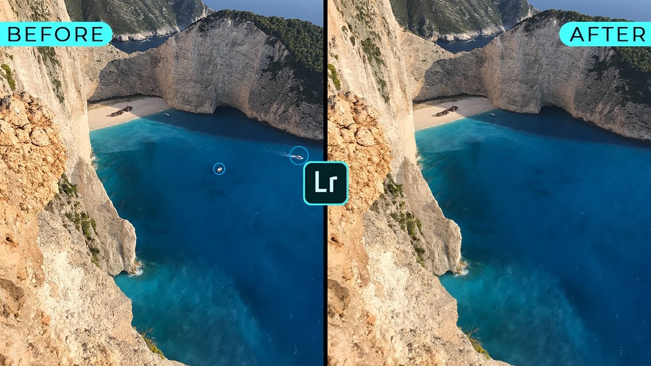 Remove objects in photos using Lightroom - YouTube