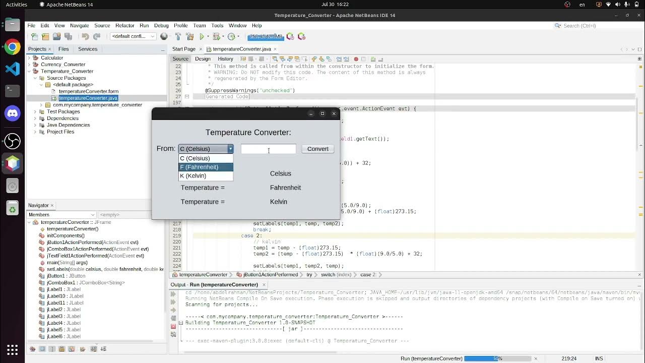 Temperature Converter GUI Using Java Swing - YouTube