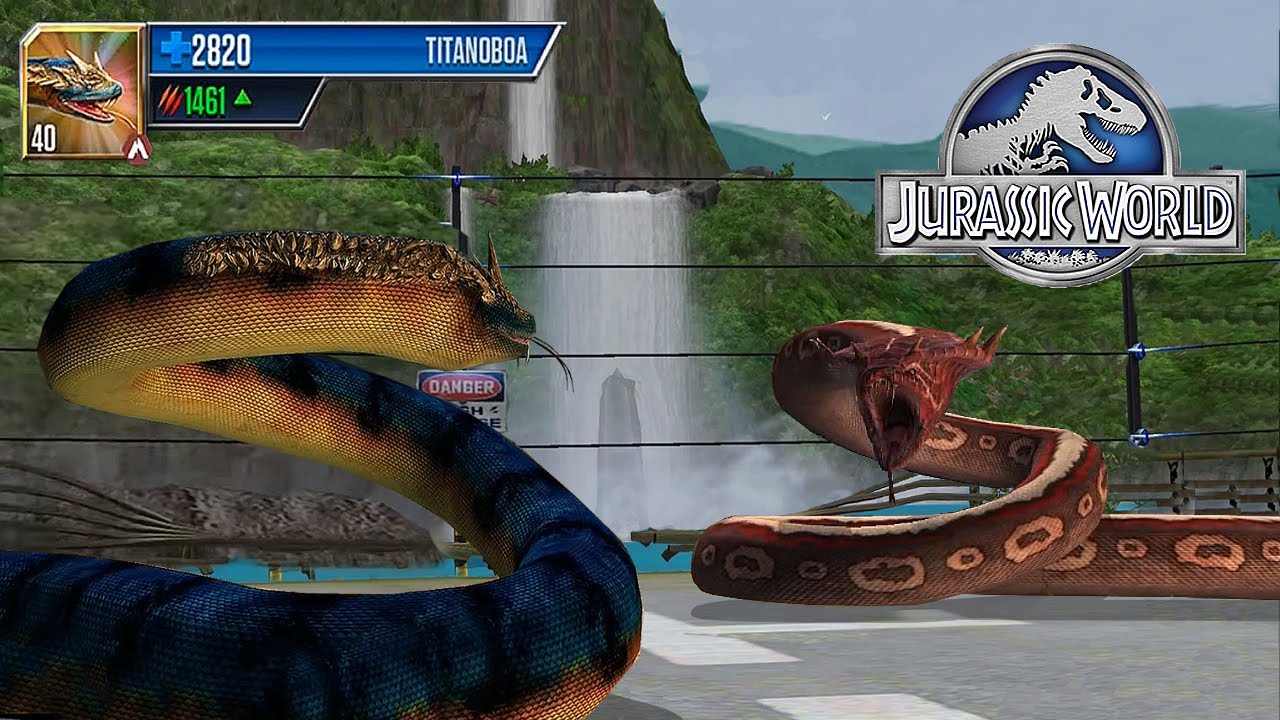 TITANOBOA VS GIGANTOPHIS LEVEL 69 - CENOZOIC TOURNAMENT || JURASSIC ...