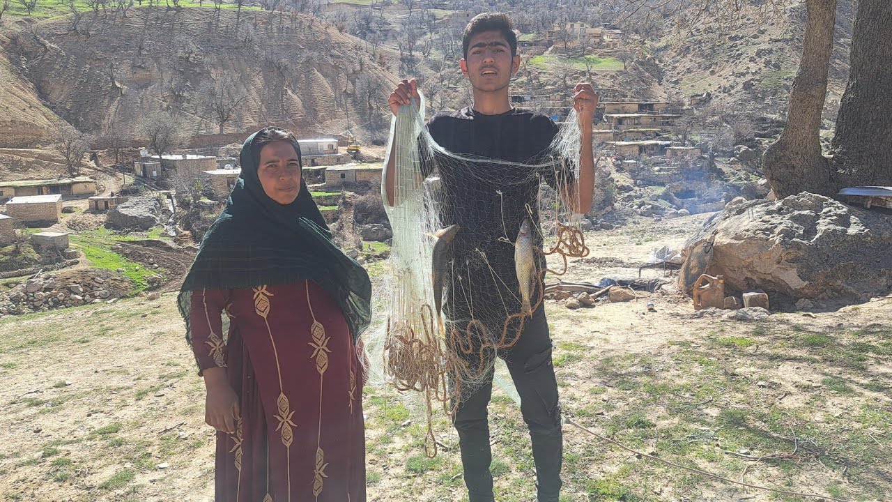 Mahdi and His Mother's Fishing Adventure in the Beautiful Nature and ...