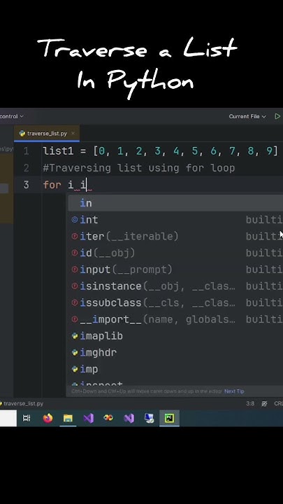 Traversing Each Item Of A List In Python Python Listinpython Pythonprogramming