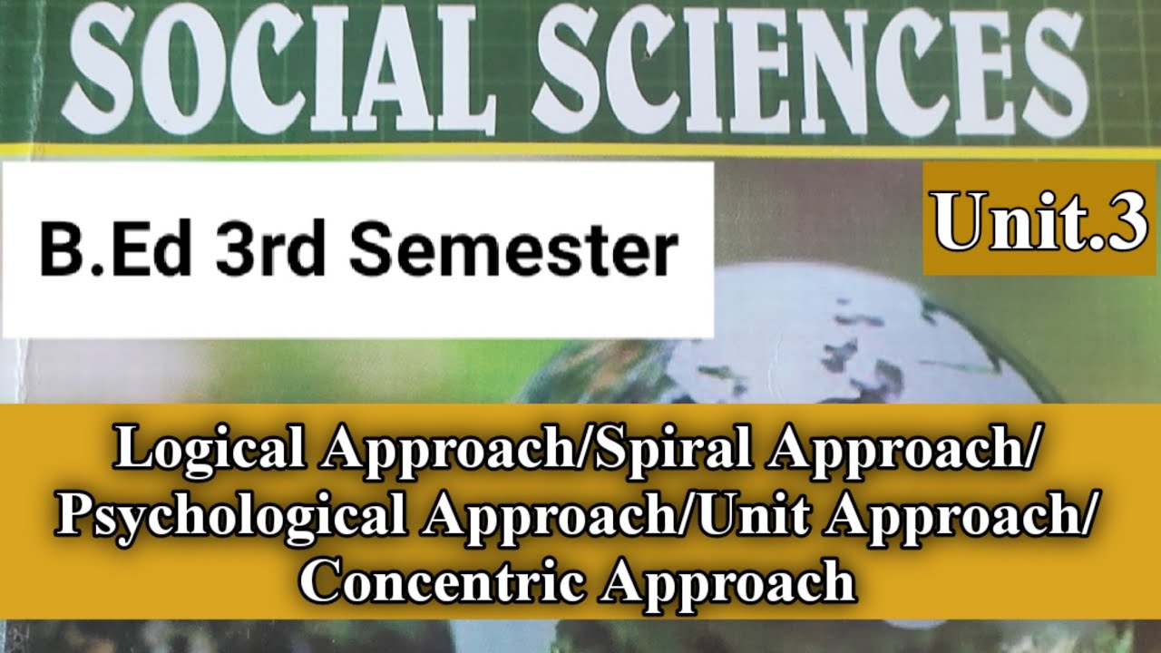 Logical Approach/Spiral Approach/Psychological Approach/Unit Approach ...