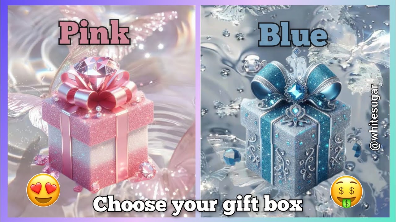 Mystery Gift Box Challenge! 🤔 Which Box Will You Choose? PINK 😍 or BLUE ...