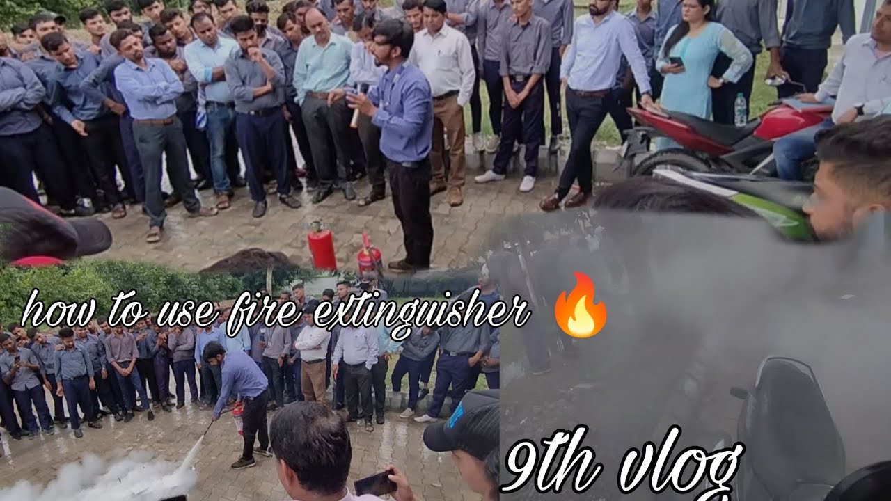 how to use fire extinguisher ....In GITI ... dhuwa dhuwa ho gya sab 🔥🔥 ...