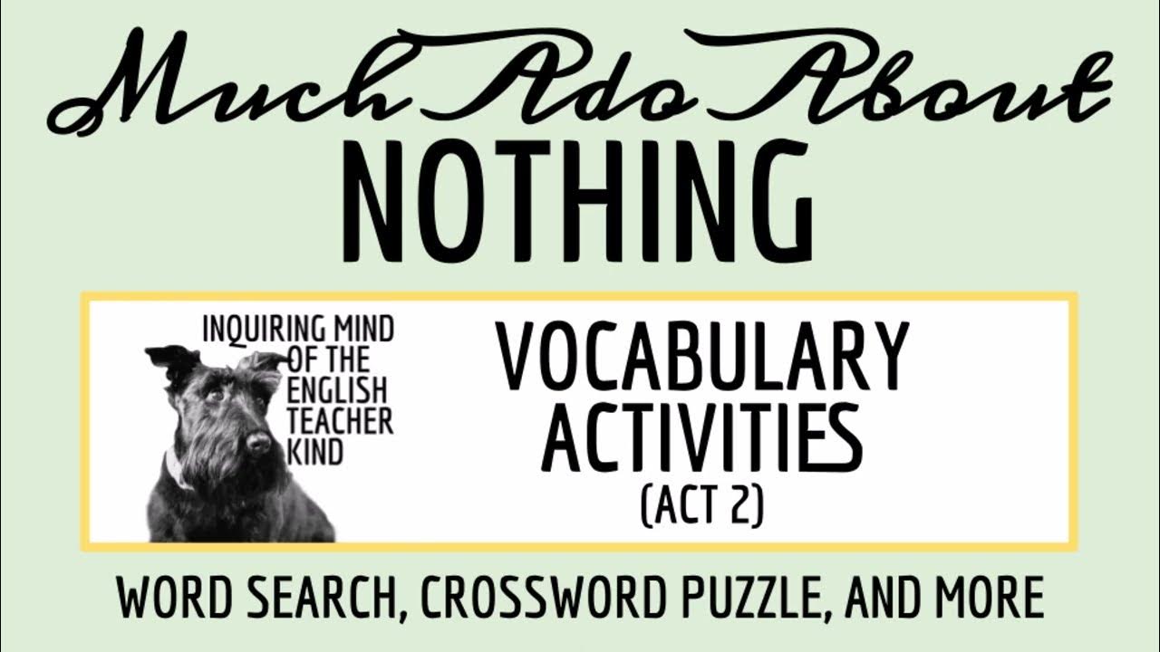 Much Ado About Nothing Act 2 Vocabulary Games for High School ...