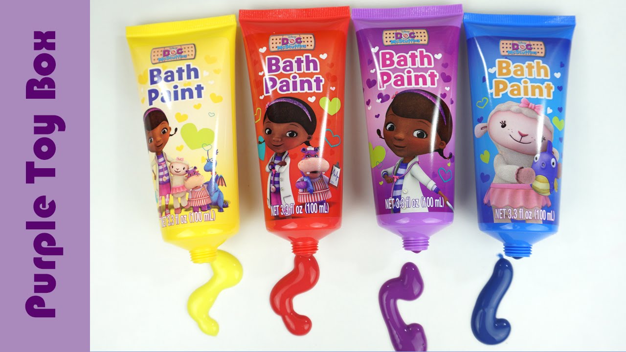 Learning Colors With Doc Mcstuffins Bath Paint 꼬마의사 맥스터핀스 목욕 페인트 놀이 폴리 ...
