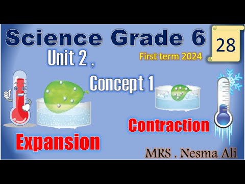 Grade 6 ,first term, unit 2 , concept 1, Expansion and contraction ساينس سادسة ابتدائي 2024# ...