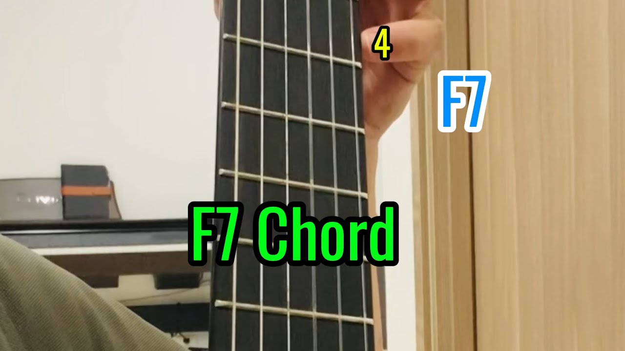 Hướng dẫn 8 thế bấm hợp âm F7 trên đàn Guitar - YouTube