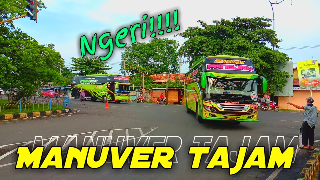NGERI!!!! MANUVER TAJAM BUS ANGKATAN PAGI DI GTO CIPERNA TIMUR - YouTube