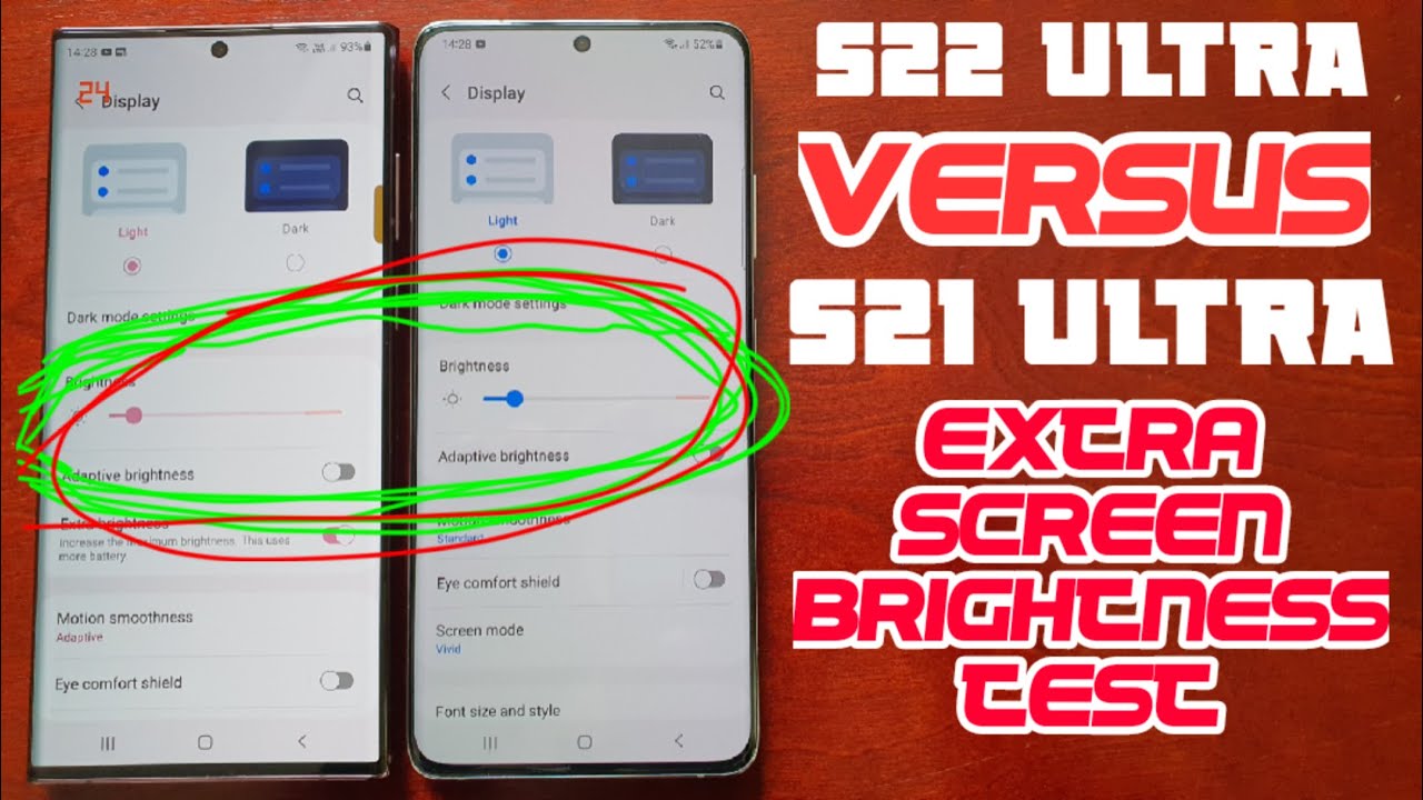 Samsung Galaxy S22 Ultra How To Enable Extra Brightness|Then Compare It ...