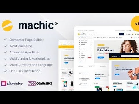 Machic v1.3.1 - Electronics Store WooCommerce Theme - YouTube