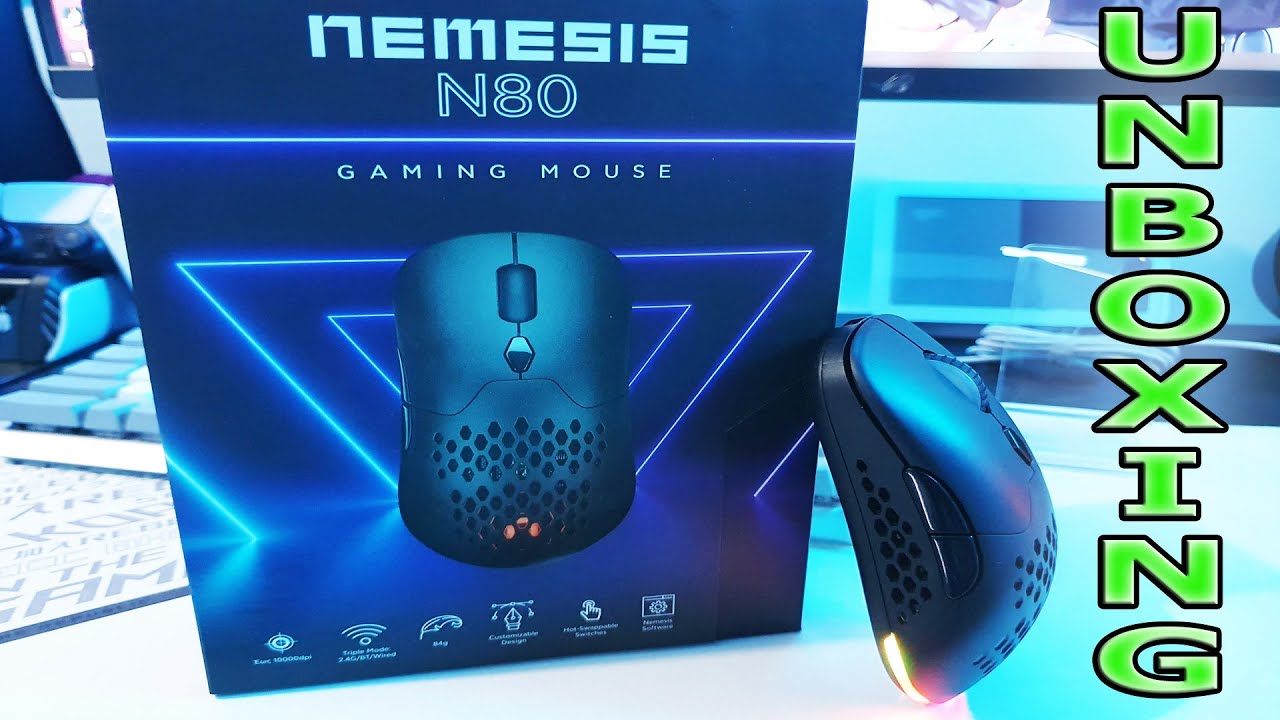 Turbo-X Nemesis N80 Wireless Gaming Mouse 10000dpi Black Unboxing ...