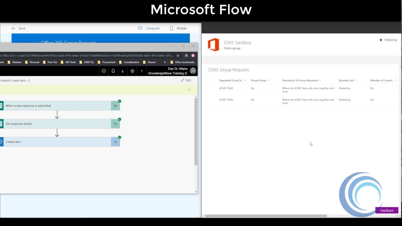 Connect a Microsoft Form to a SharePoint List using Flow - YouTube