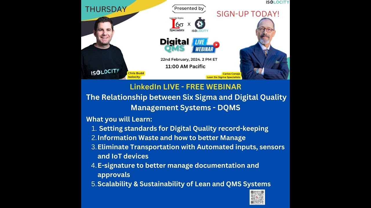 Digital QMS - The Relationship between Lean Six Sigma & DQMS - YouTube