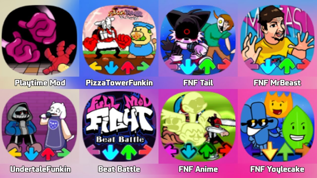 FNF Pibby Doof, FNF Zardy, FNF T-Rex Breakout, Distrust Sans, Beat ...