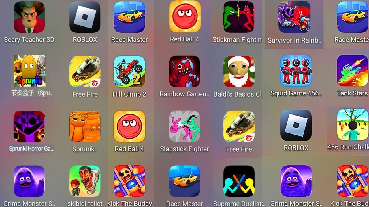 Red Ball 4,Save The Doge,Kick The Buddy,Sprunki,SpongeBob Krusty,Tom ...