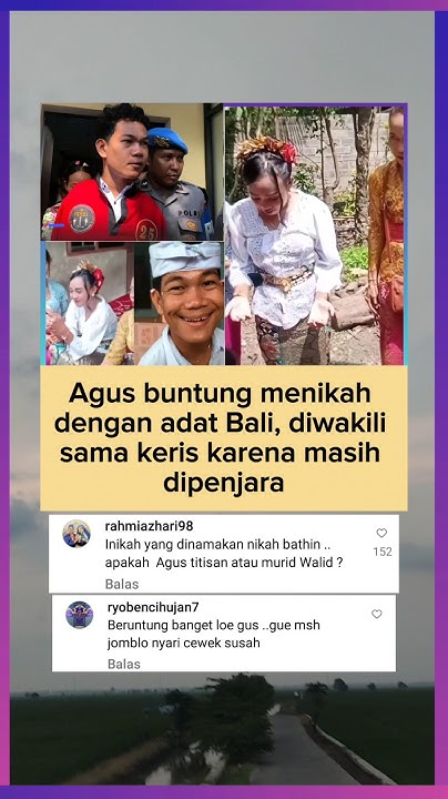 Agus Buntung Menikah dengan Adat Bali, Dihadiri Keris sebagai Wakil karena Masih Dipenjara - YouTube
