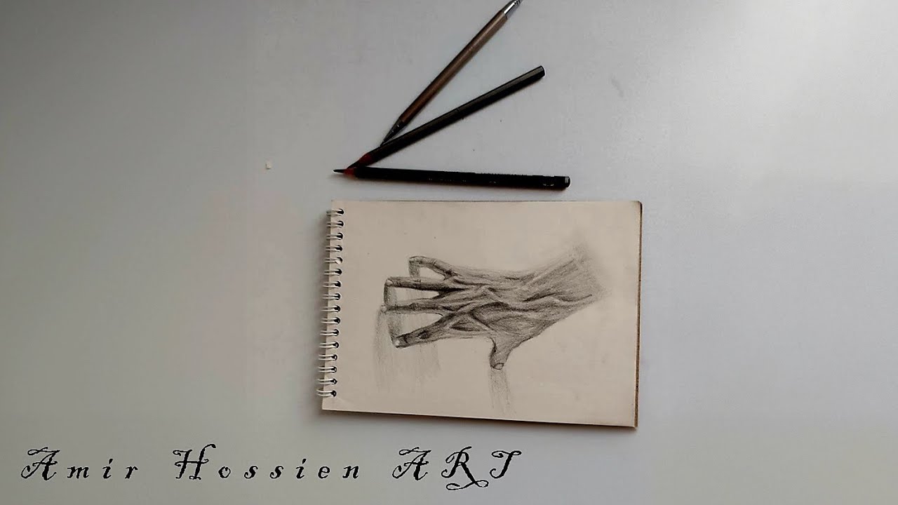 How to Draw Hand - Drawing Realistic Hand with Light and Shadow - YouTube