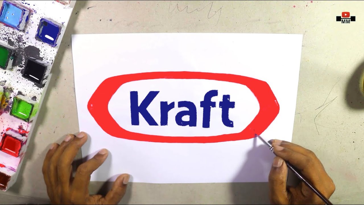 How to draw the Kraft logo - YouTube