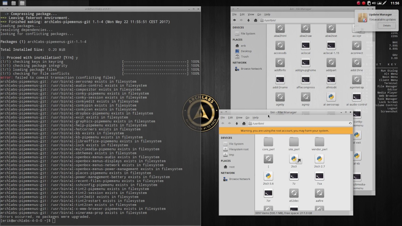 ARCHLabs : 58 making Archlabs 4.0 a rolling release while waiting for next iso release - YouTube
