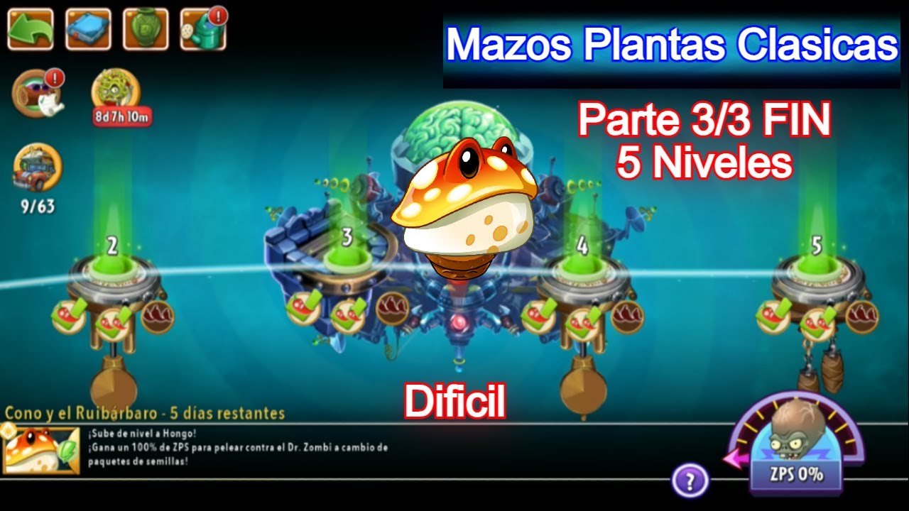 PVZ 2 [Parte 3/3 FIN - 5 Niveles Dificil][Busqueda de Penny Hongo ...