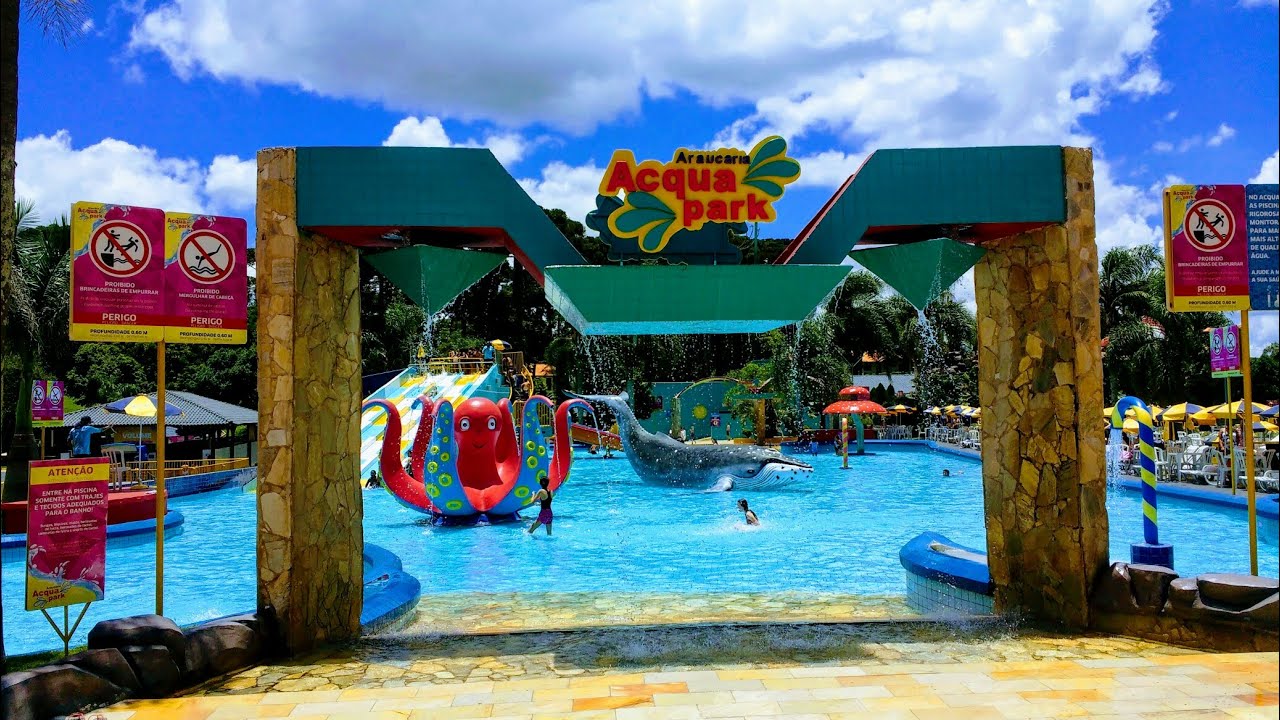 Acqua Park Parque Aquático Araucária Curitiba PR - YouTube