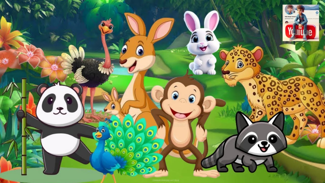 Animals Name in English | Animals Names | Cartoons & Poems | Ep-26 ...