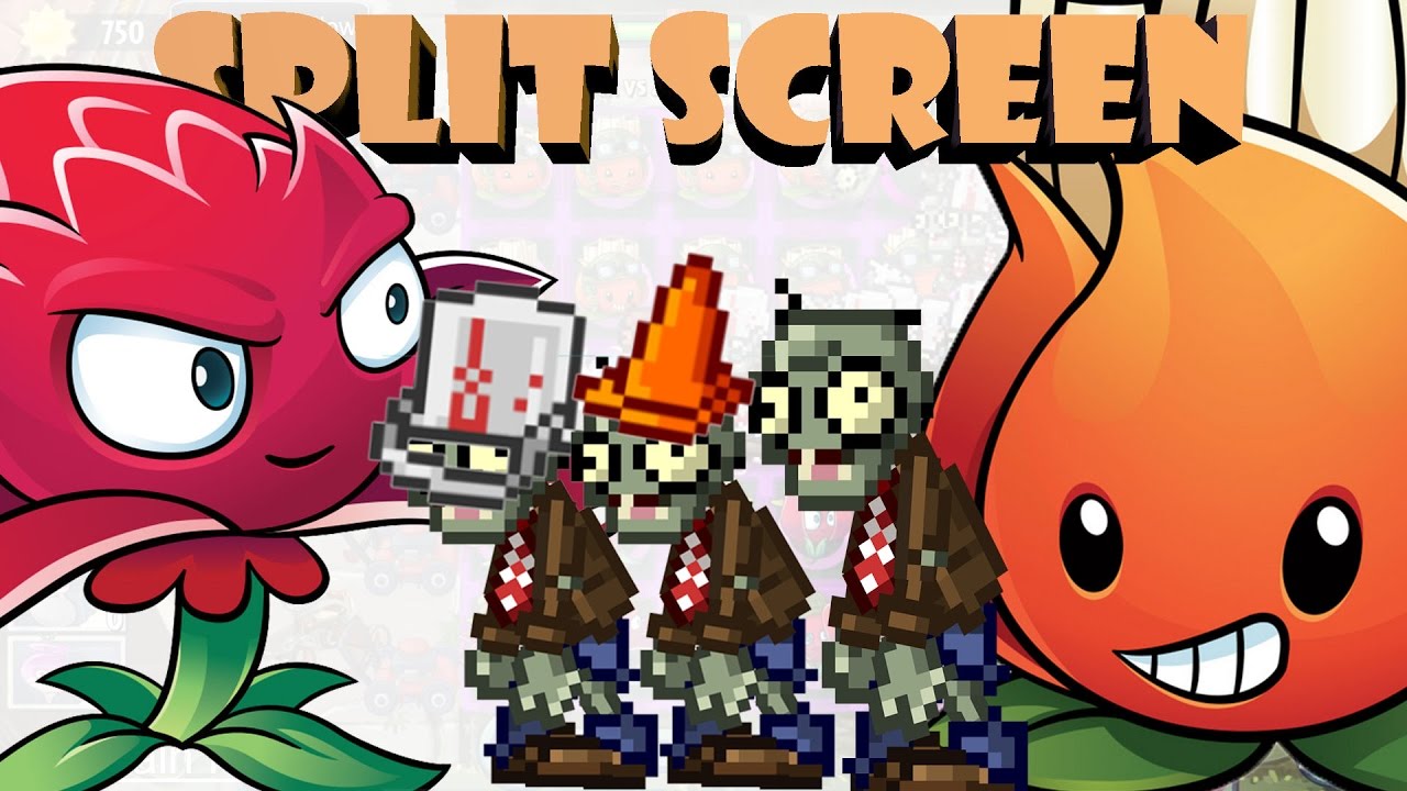 Plants vs Zombies 2 Epic Hack : Split Screen AKEE vs RedStinger ...
