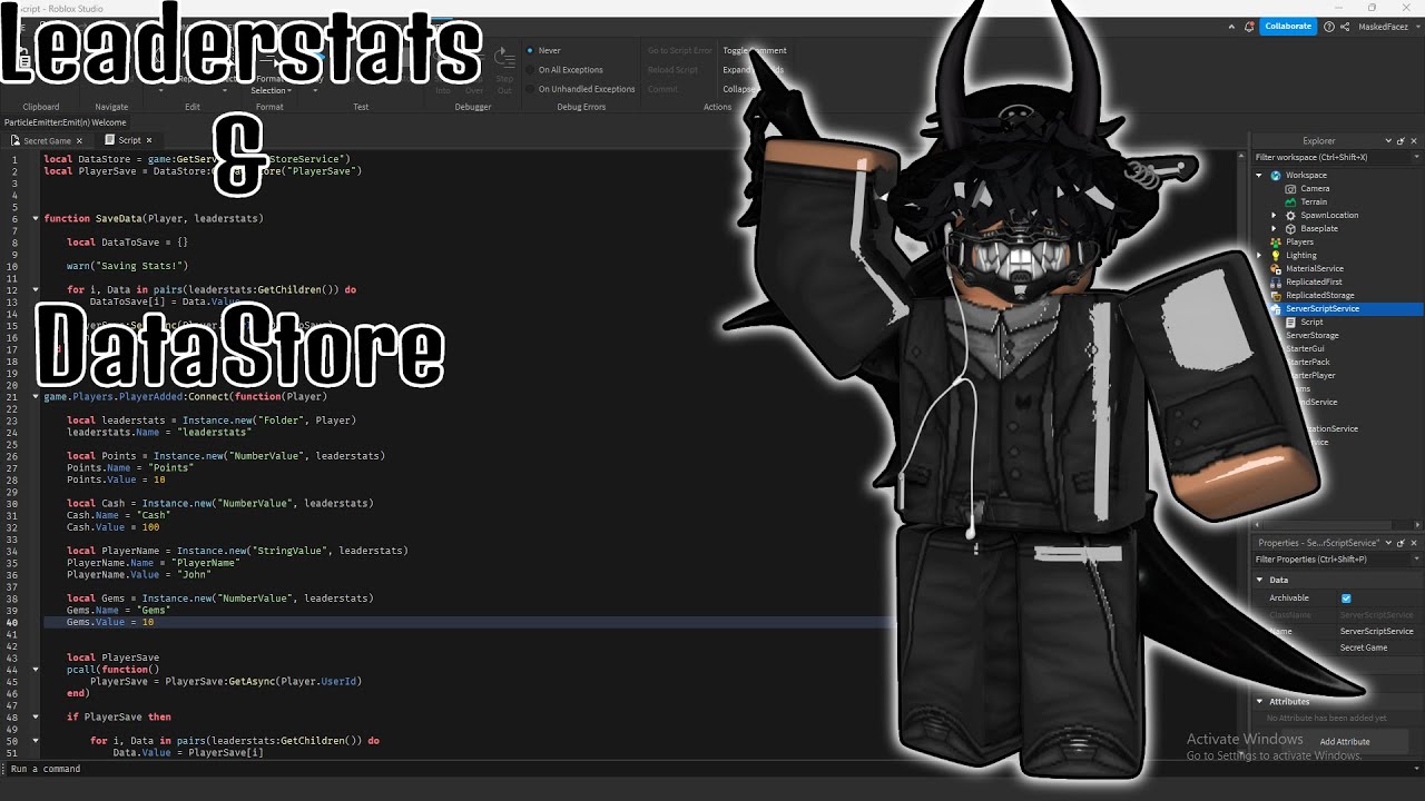 Roblox Studio Leaderstats + DataStore - YouTube
