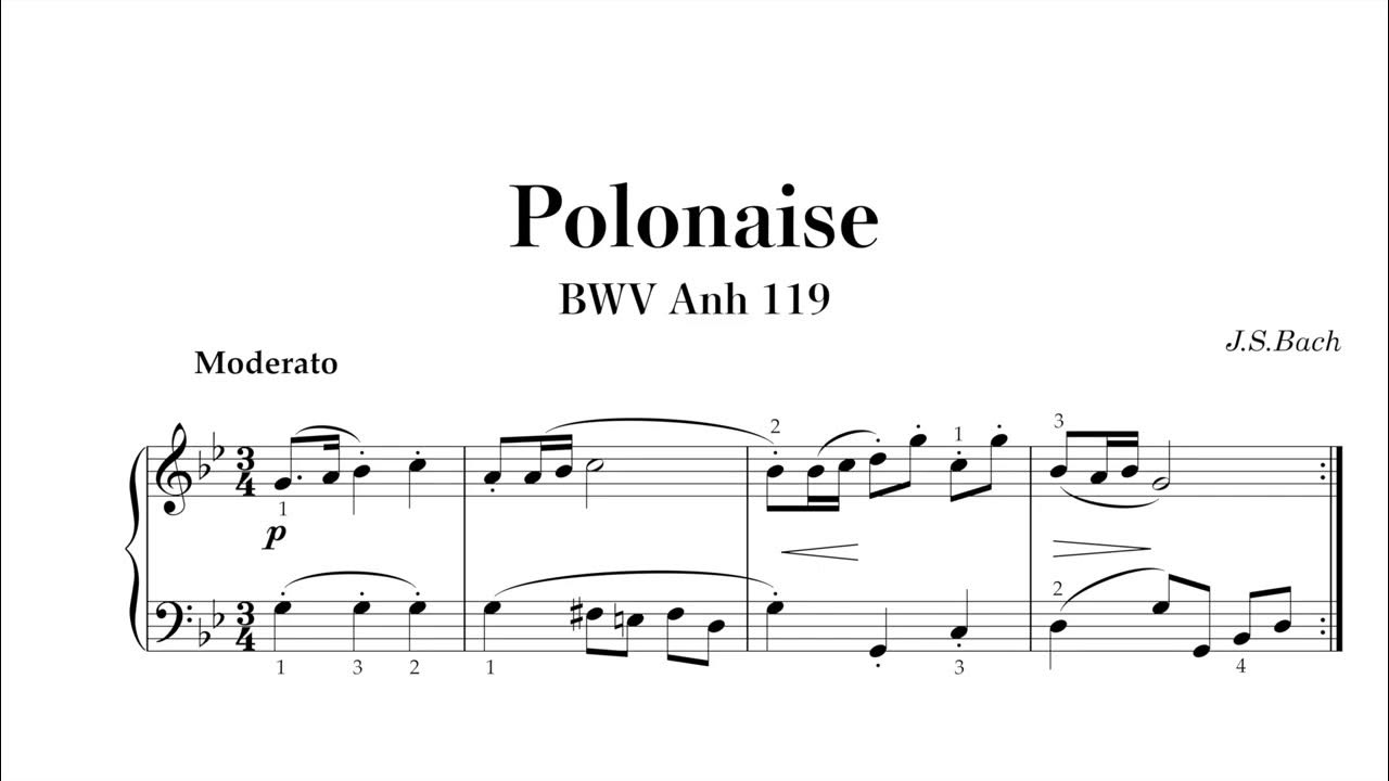 Bach - Polonaise, BWV Anh. 119 - YouTube