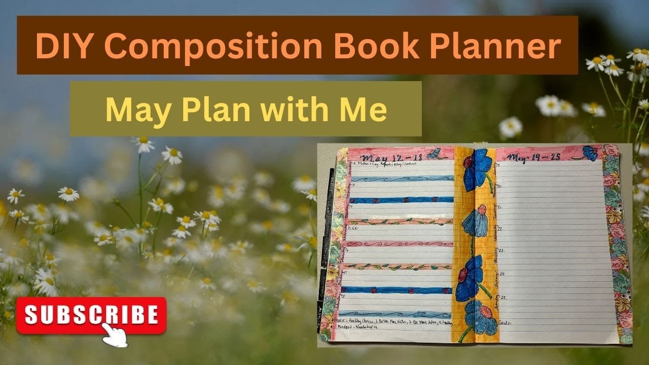 DIY Planner using a Composition Book -May Plan with Me - Week 2 - YouTube