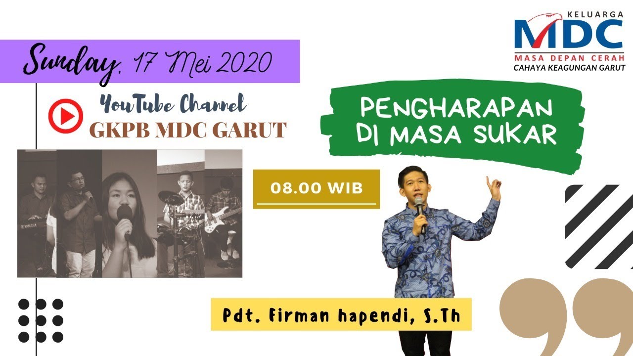 IBADAH ONLINE | GKPB MDC GARUT | Minggu, 17 Mei 2020 - YouTube